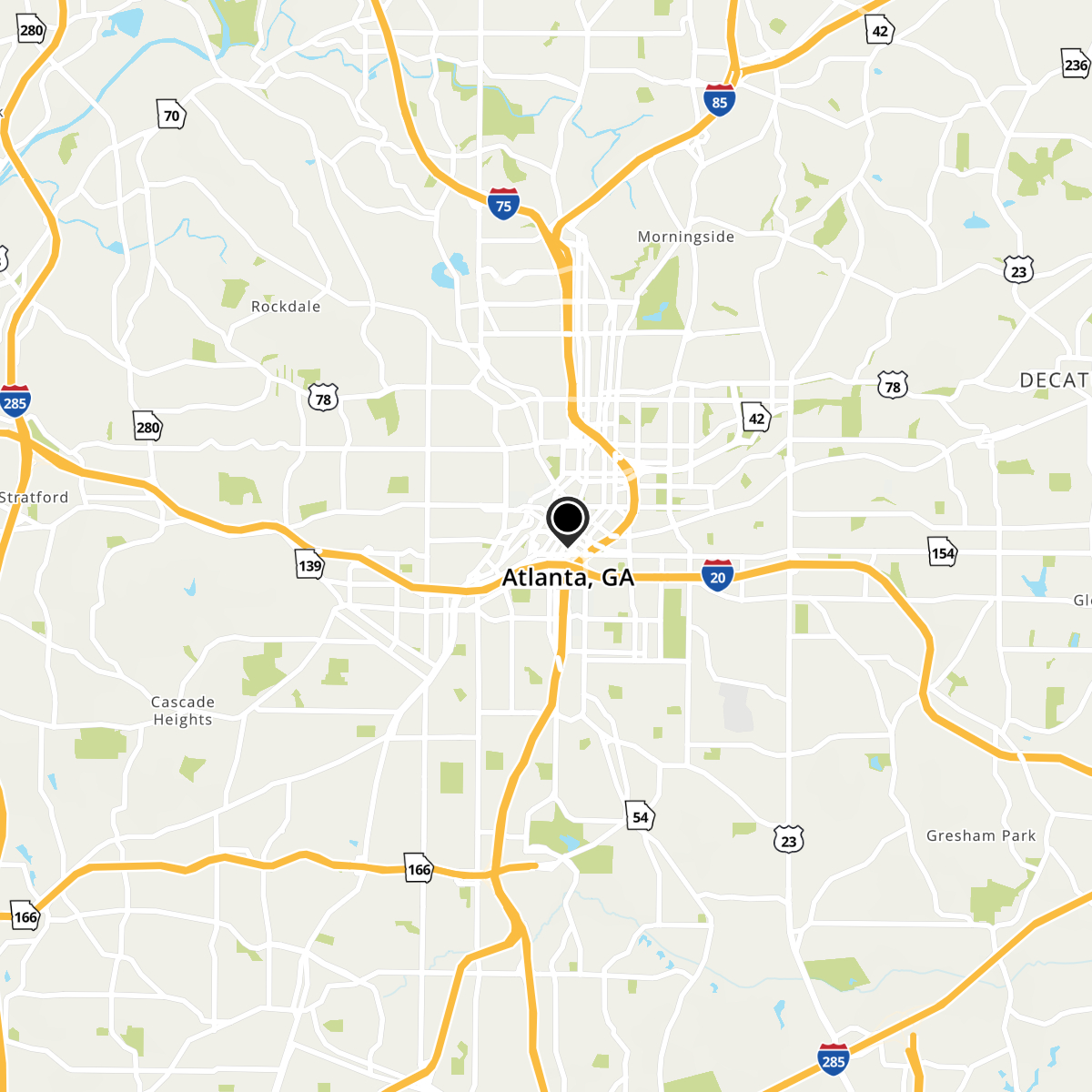 Atlanta, GA Map & Directions - MapQuest