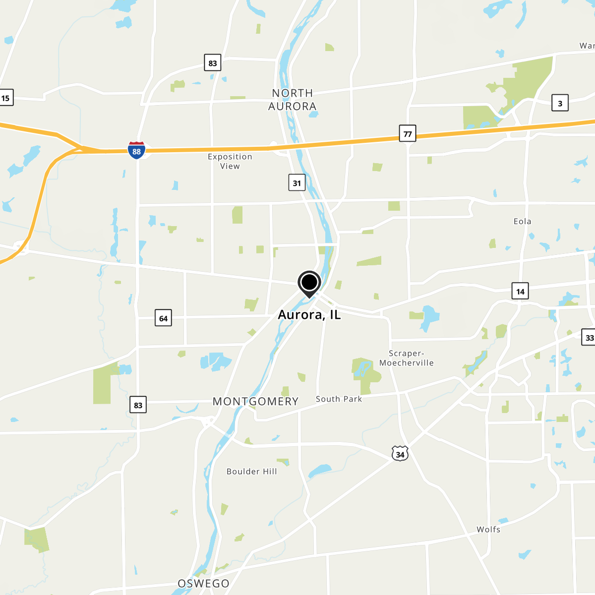 Aurora, IL Map & Directions - MapQuest