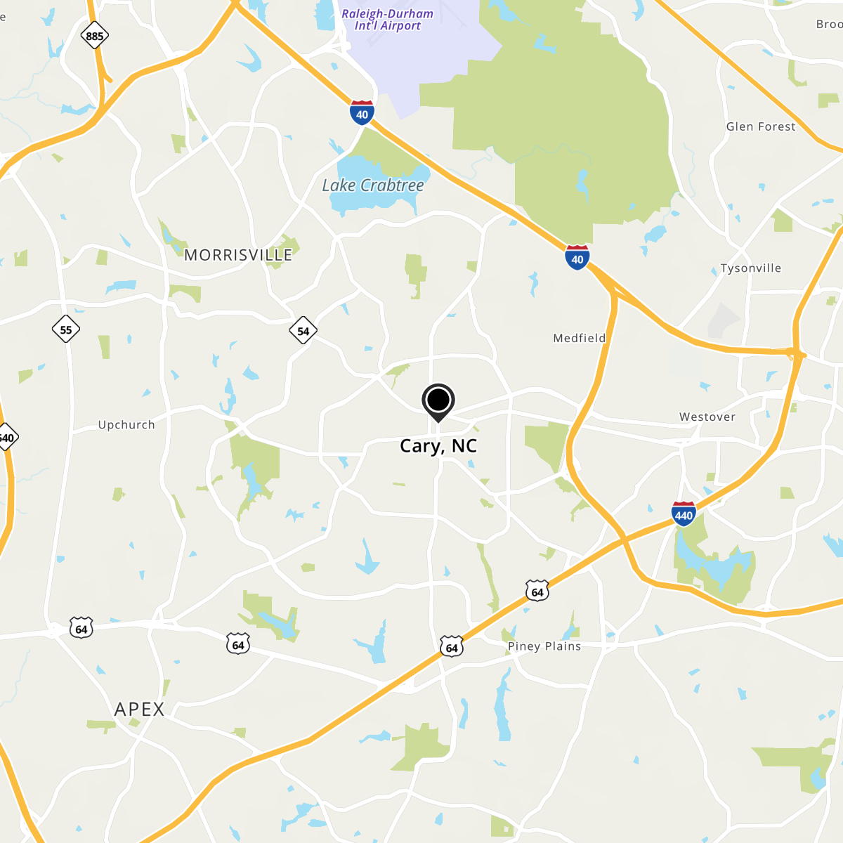 Cary, NC Map & Directions - MapQuest