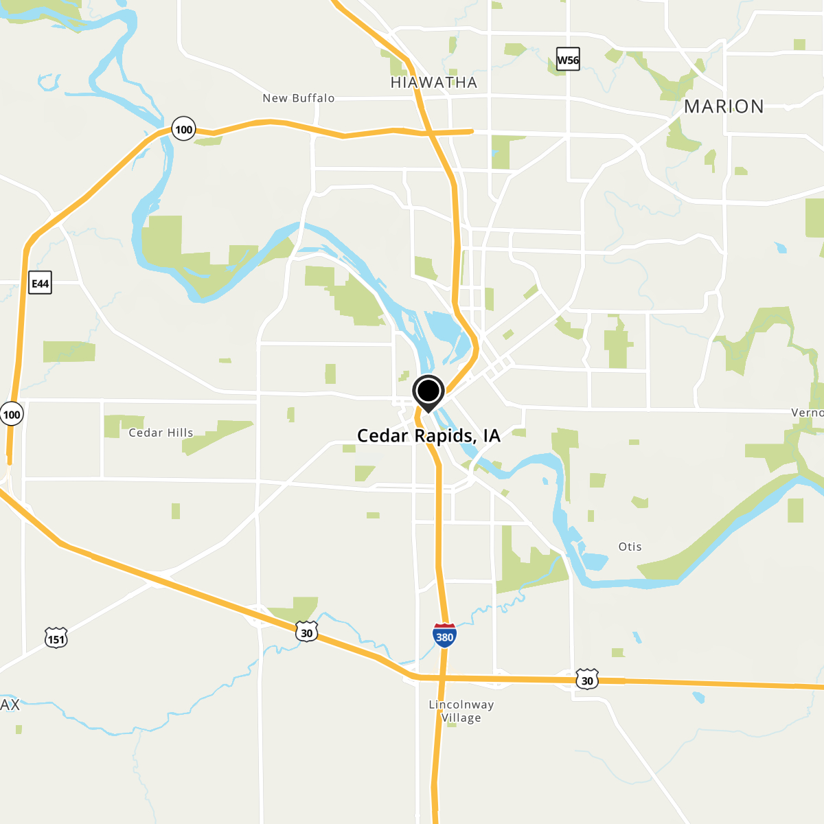 Cedar Rapids, IA Map & Directions - MapQuest