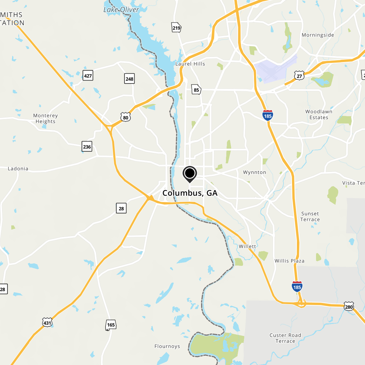 Columbus, GA Map & Directions - MapQuest