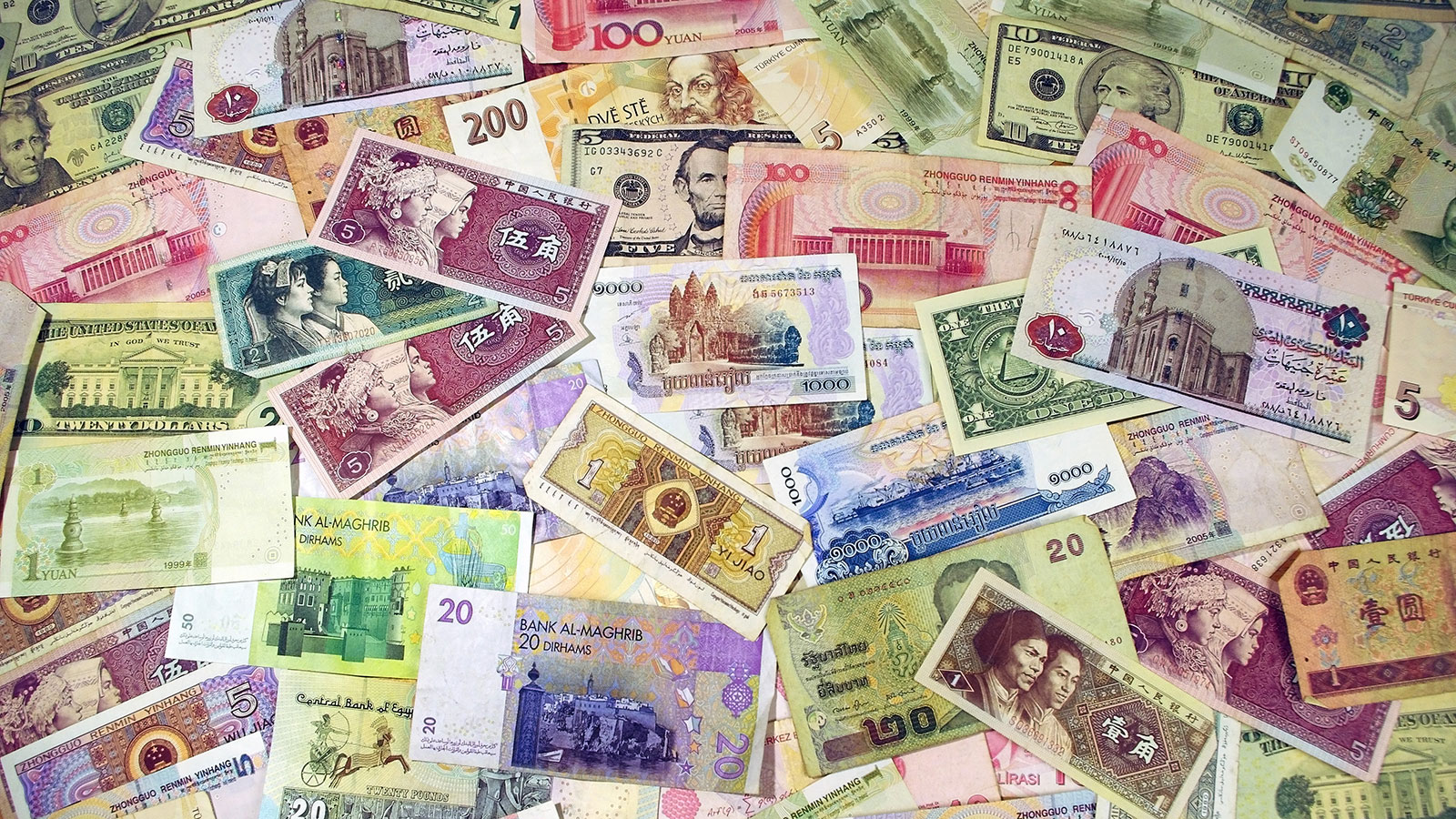 20 Different World Banknotes Real Valuable Paper Money Old Foreign