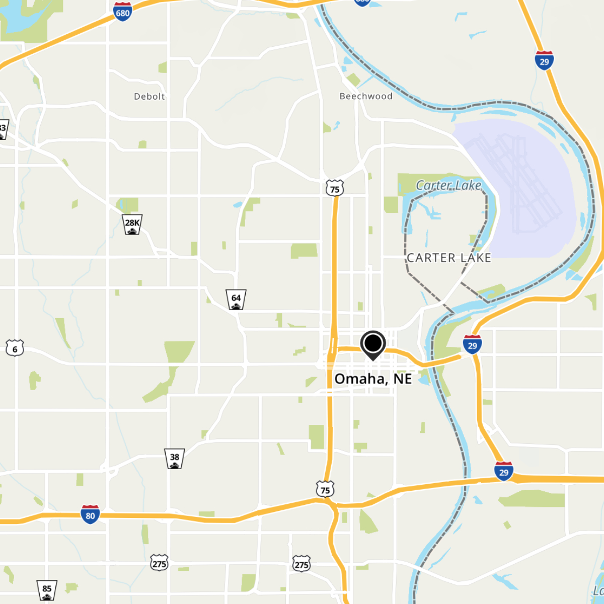 Omaha, NE Map & Directions - MapQuest